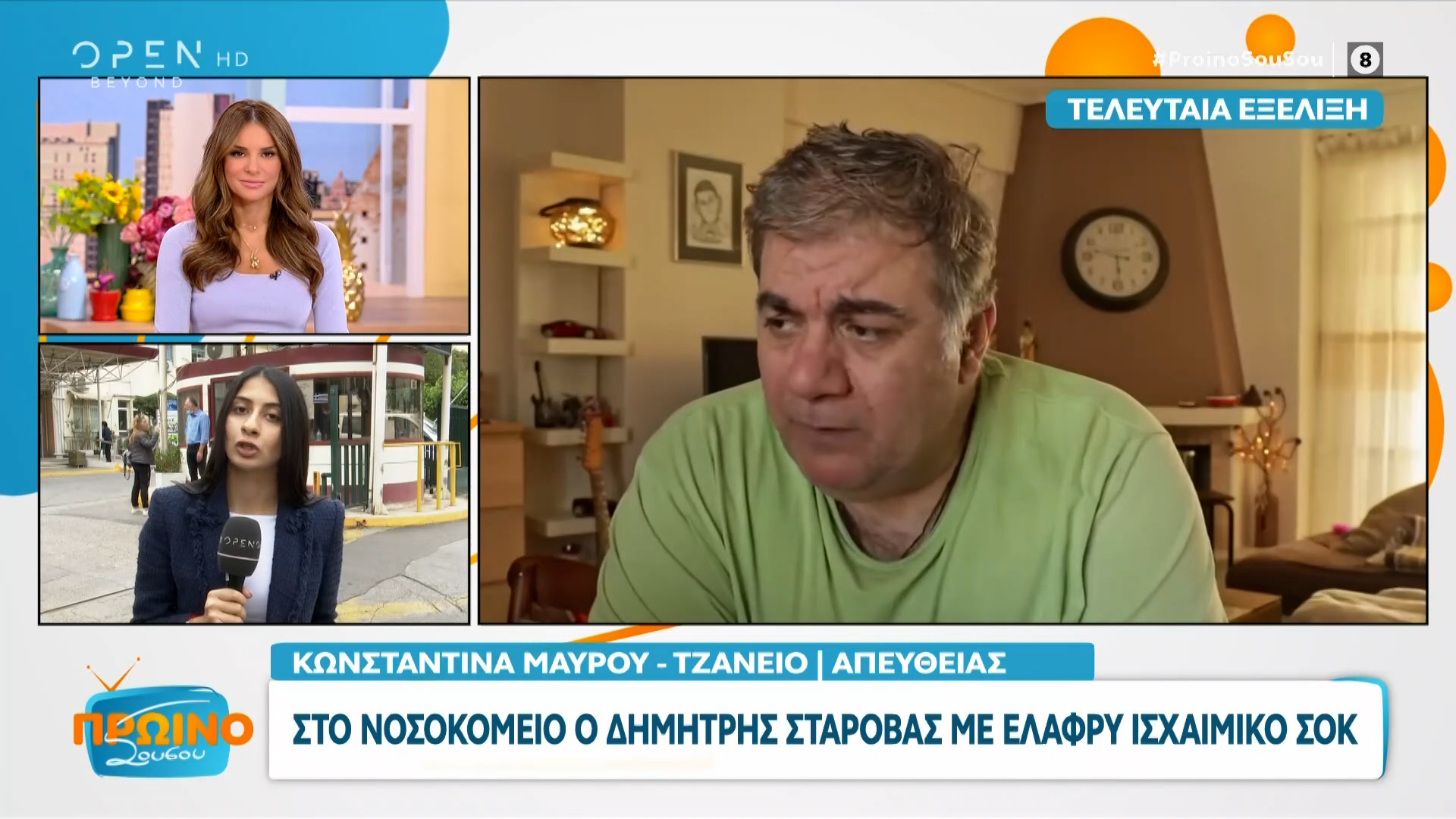 Στο νοσοκομείο ο Δημήτρης Σταρόβας με ελαφρύ ισχαιμικό σοκ – Τι λένε ...